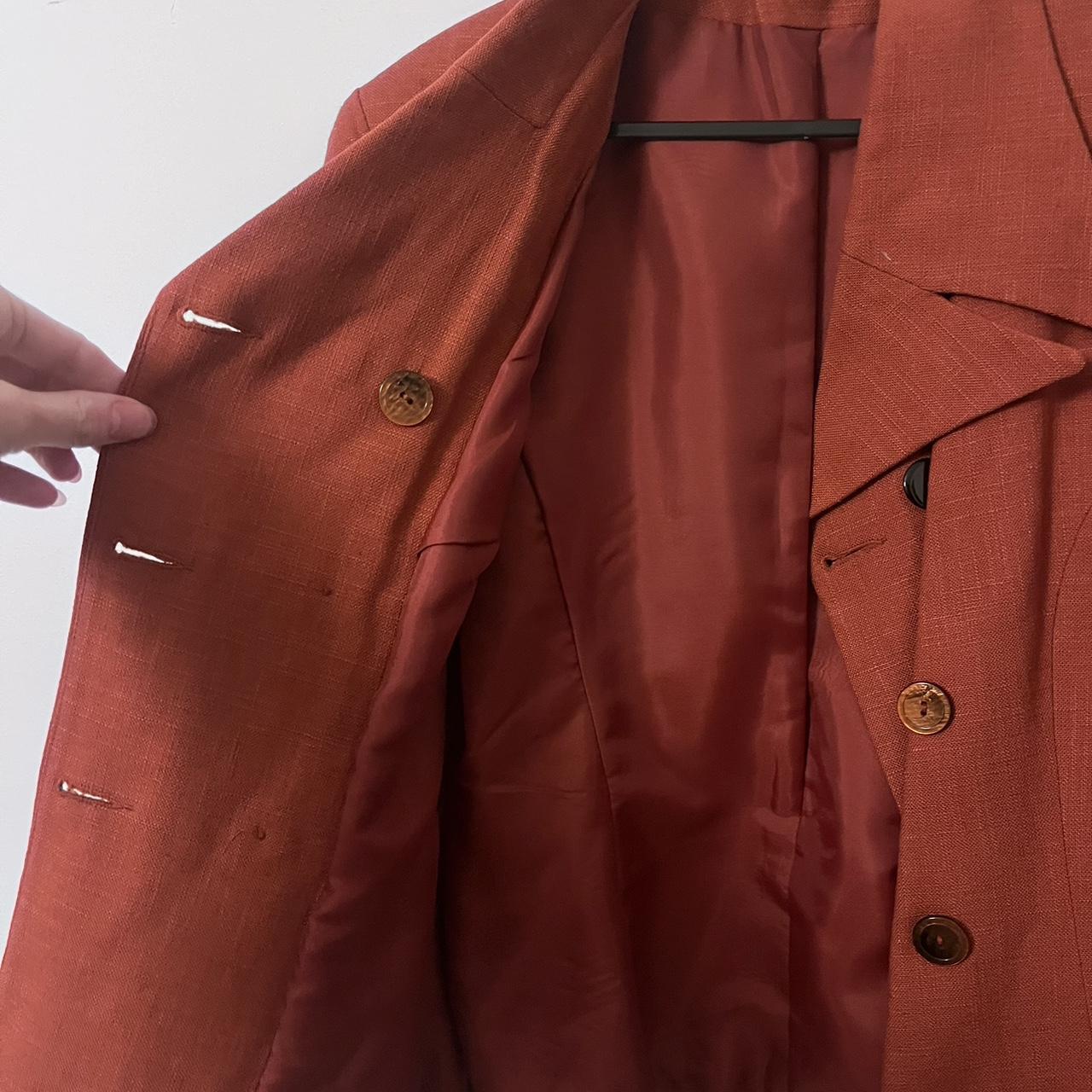 Women’s equation rusty red blazer double breasted - Depop