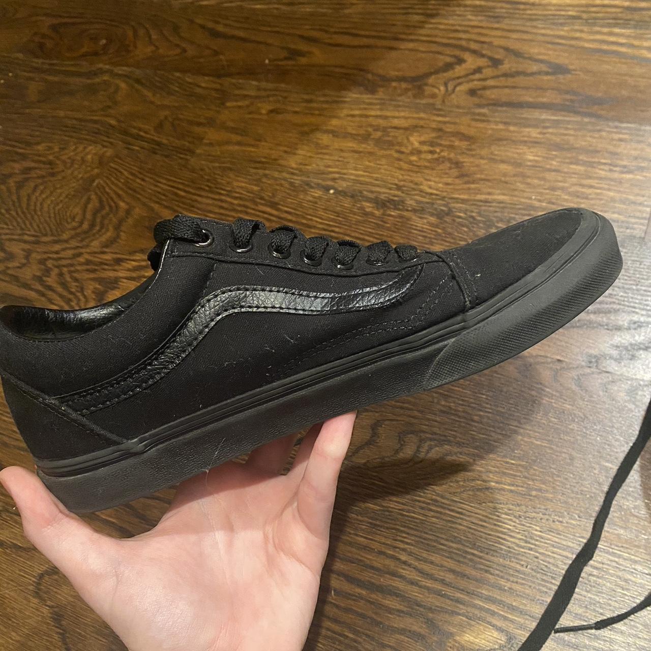 All Black Vans Size 8 in Men’s Worn Only a Handful... - Depop