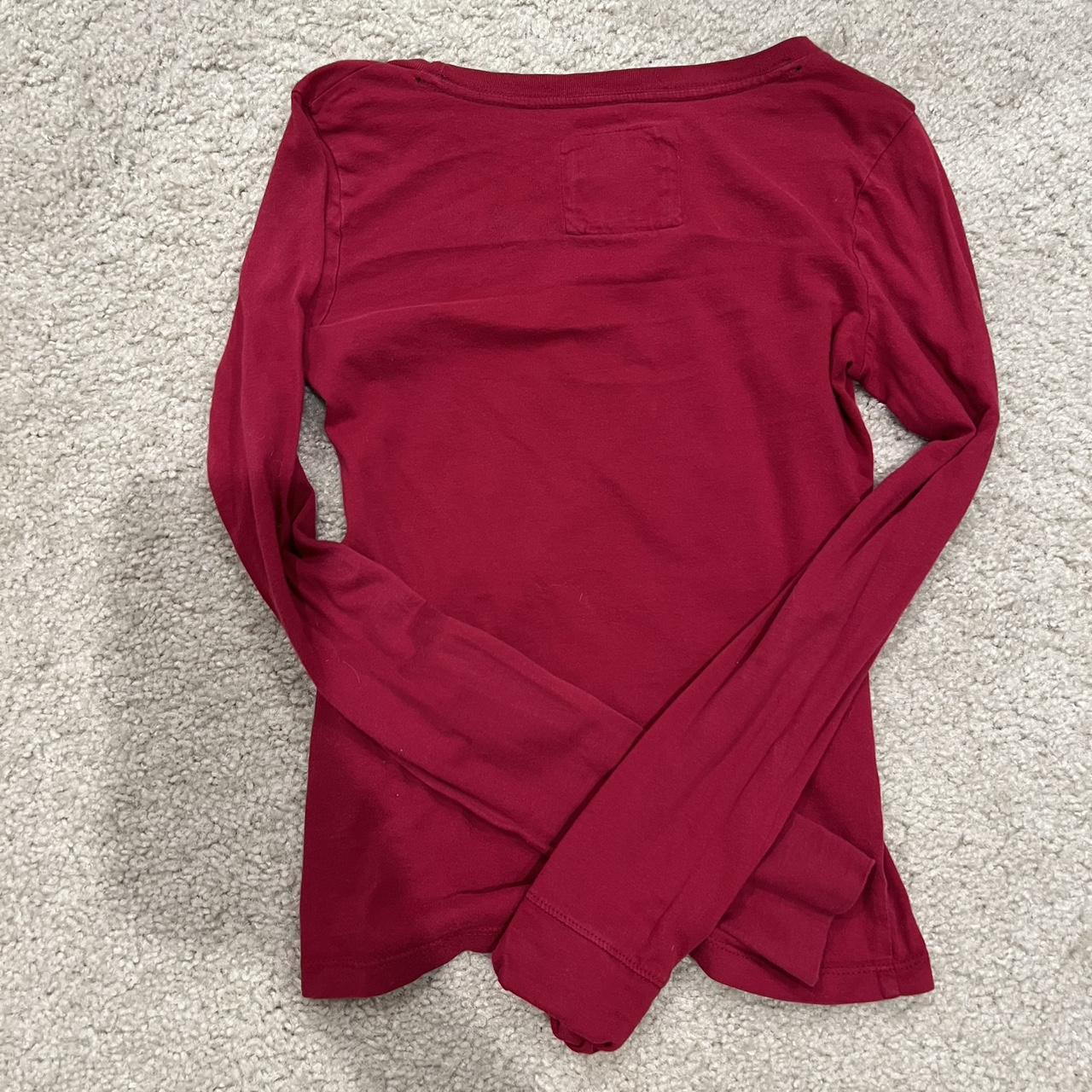 Abercrombie & Fitch red long sleeve shirt... | Depop