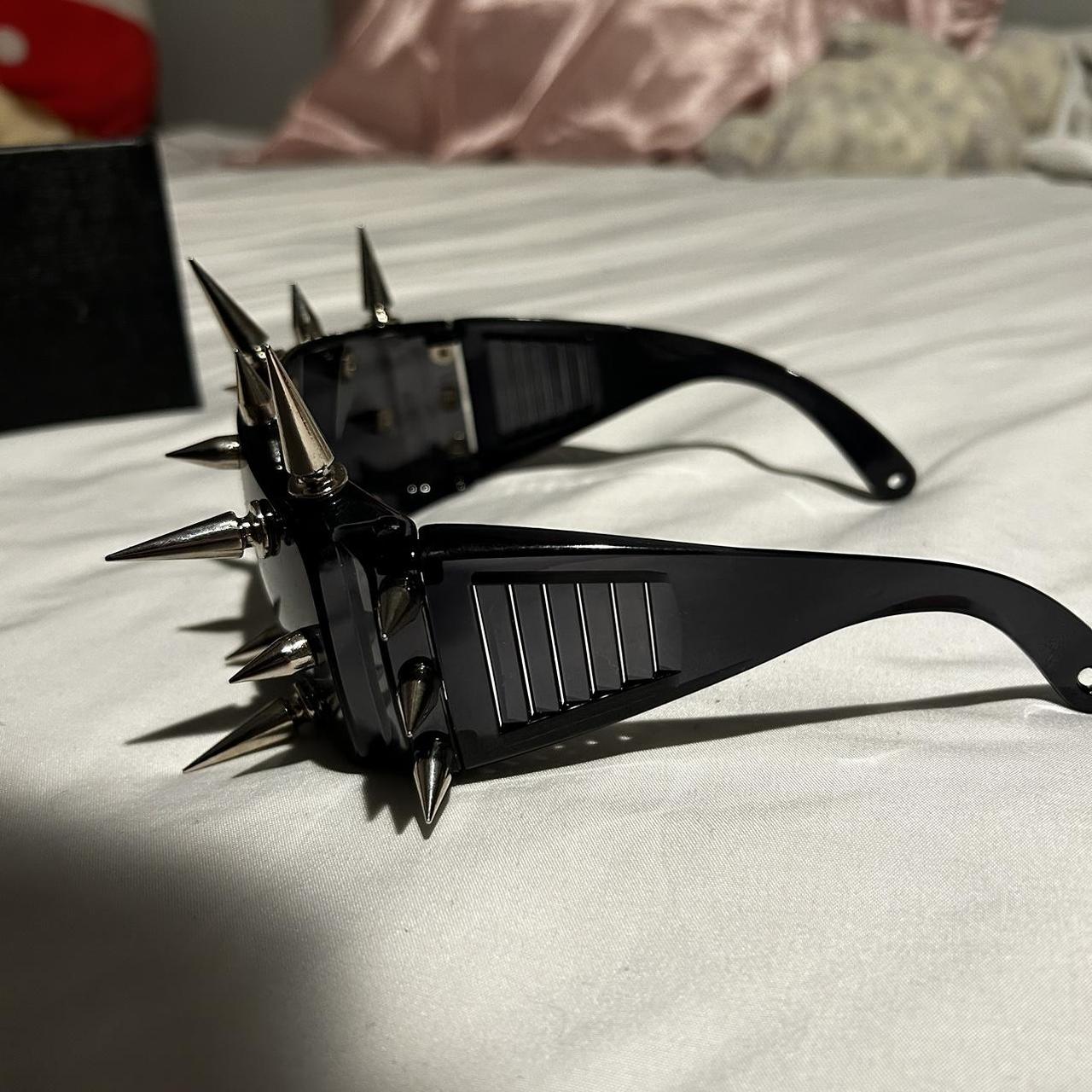 grunge spikey glasses comes w box/ brand new (never... - Depop