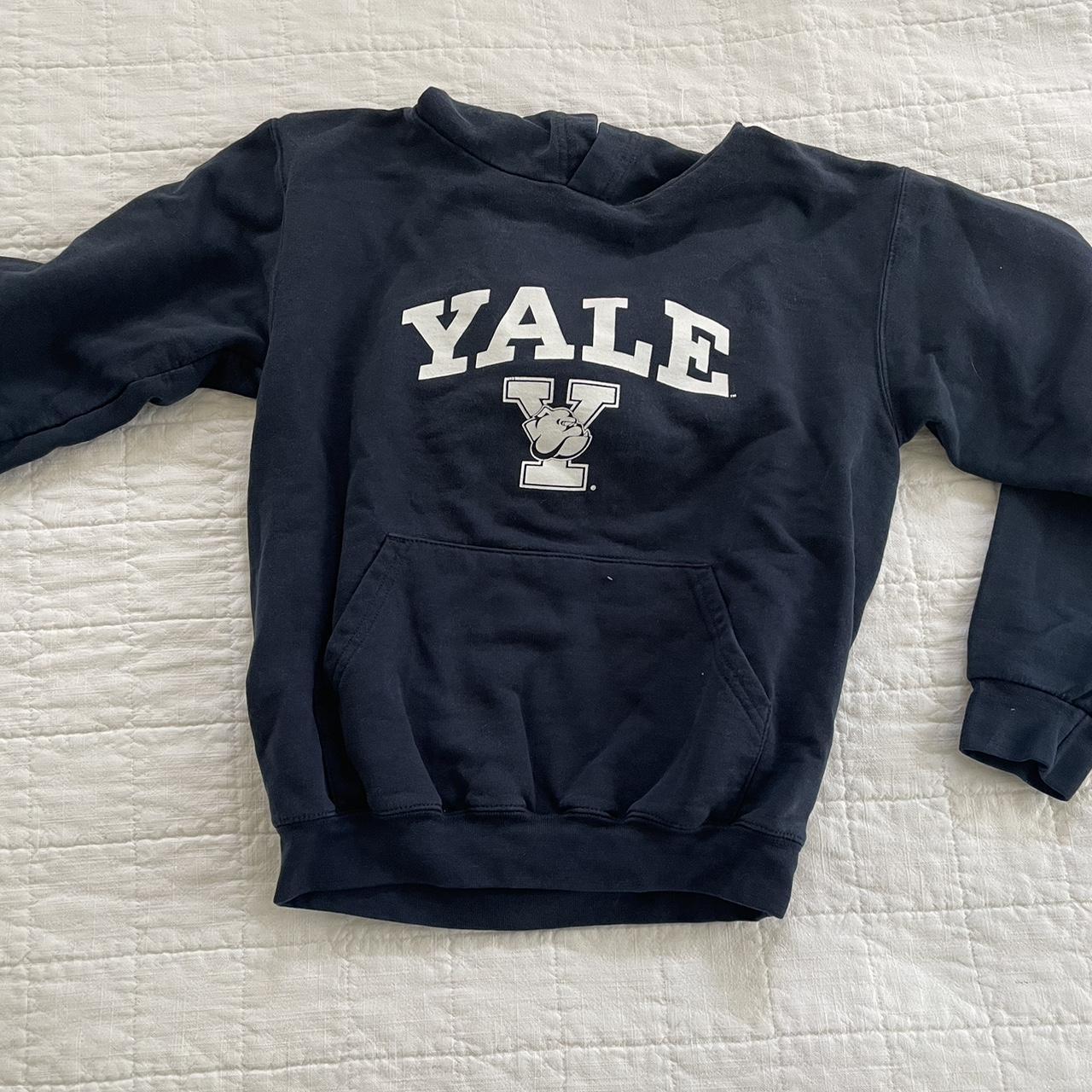 kids vintage yale champion hoodie size youth 10-12 - Depop