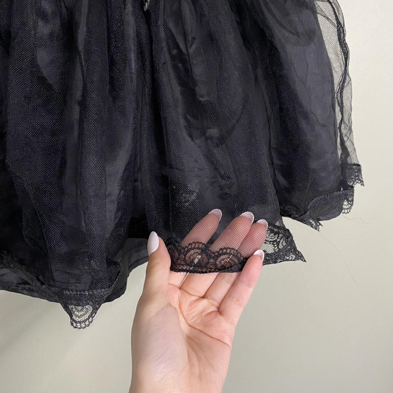 hot topic royal bones black tulle skirt size xs - NO... - Depop