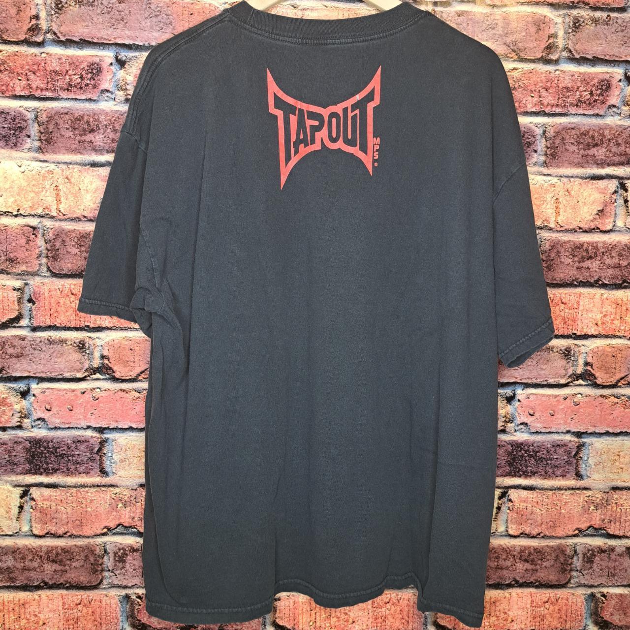 cyber y2k Tapout Brand All Over Print t shirt Size... - Depop