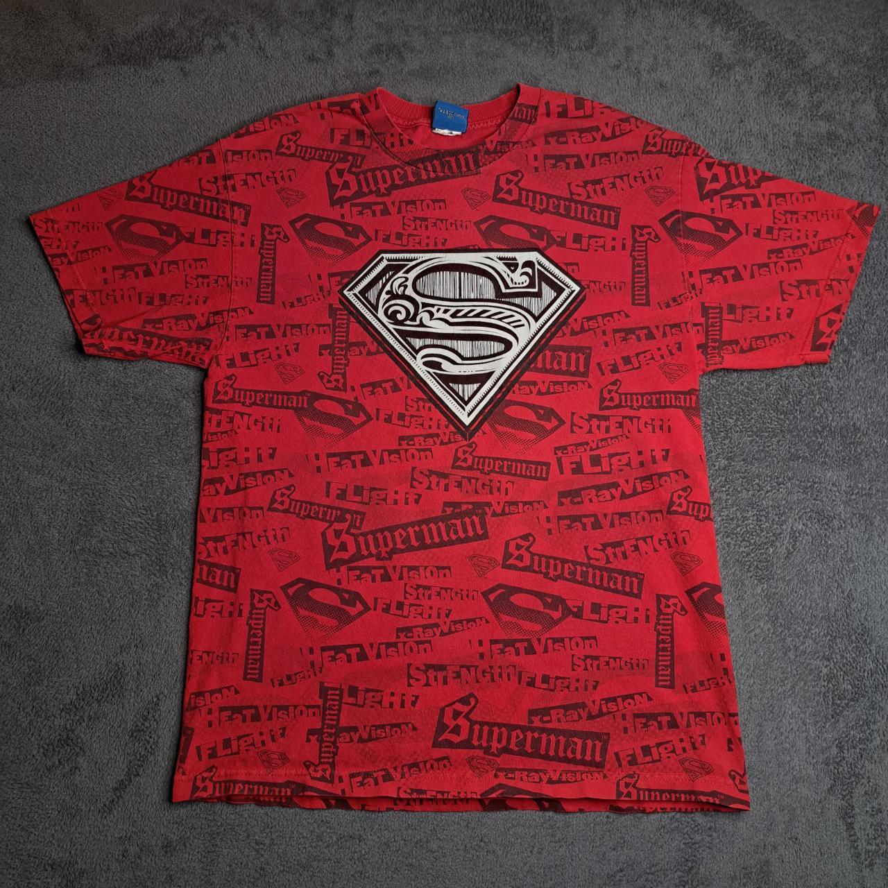 y2k superman big print t shirt size L #y2k... - Depop
