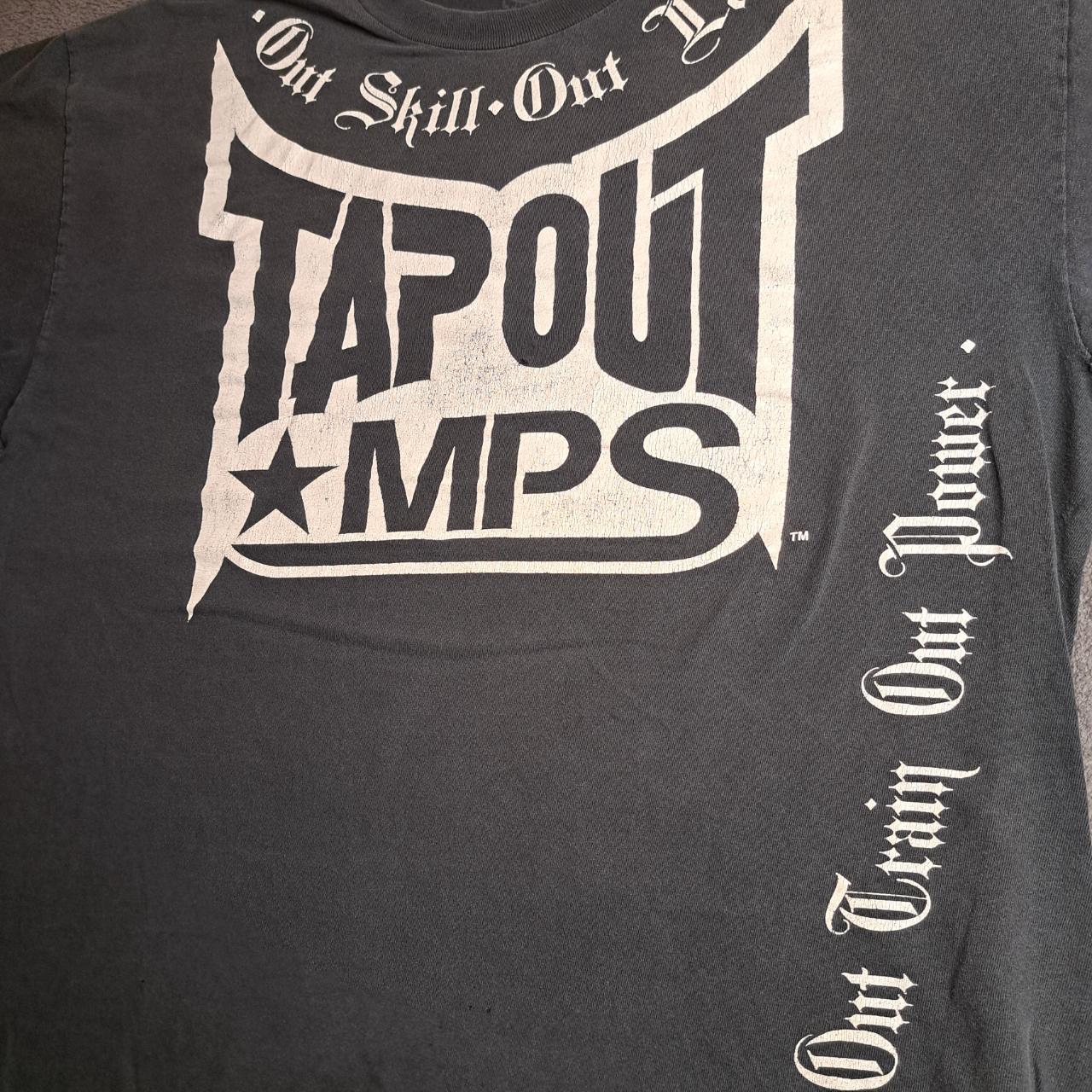 y2k grunge punk style tapout brand t shirt size... - Depop