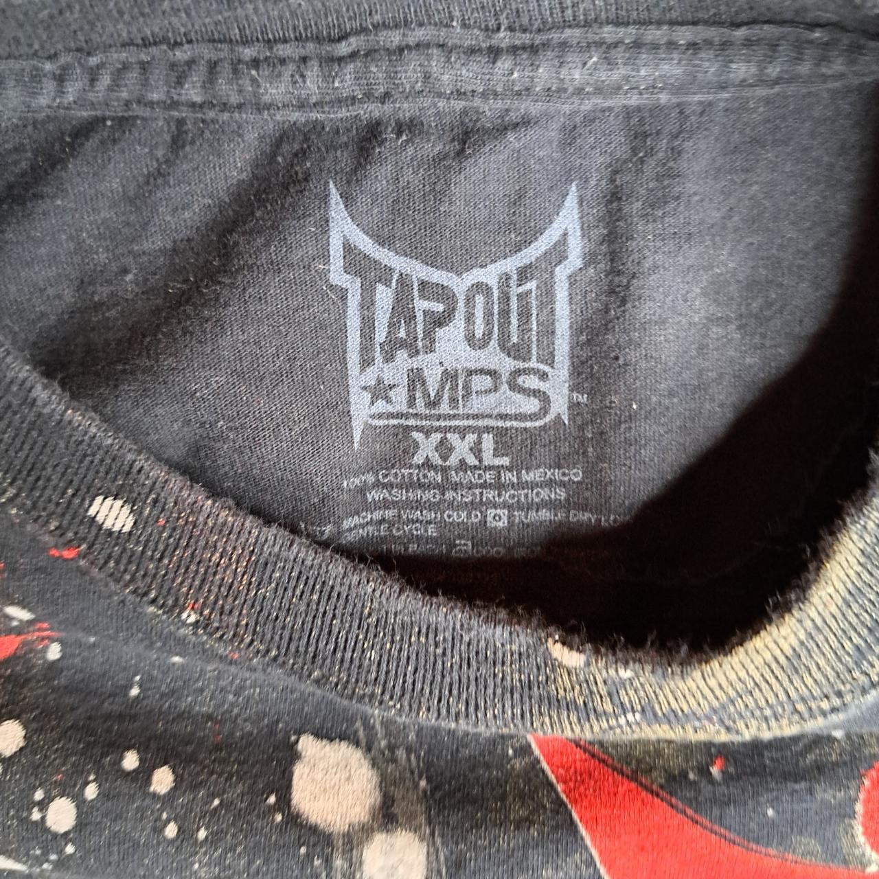 y2k grunge punk style tapout brand insane print t... - Depop