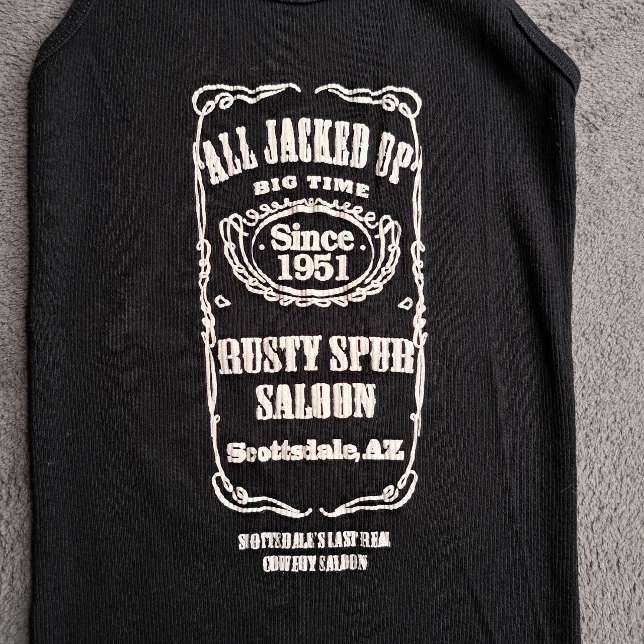 women's all jacked up rusty spur saloon baby tank... | Depop