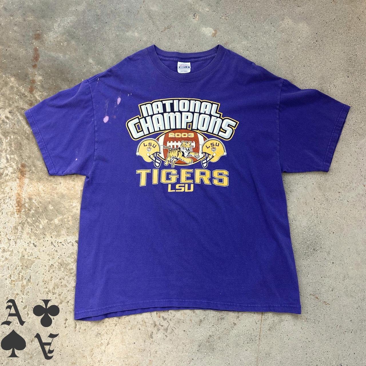 2003 LSU Tigers National Champions Tee Details: -... | Depop