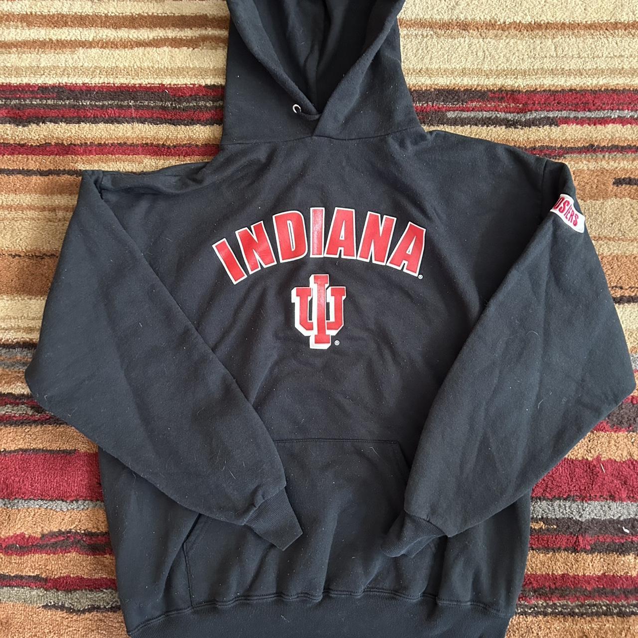 Black vintage Indiana University hoodie hoodie... - Depop
