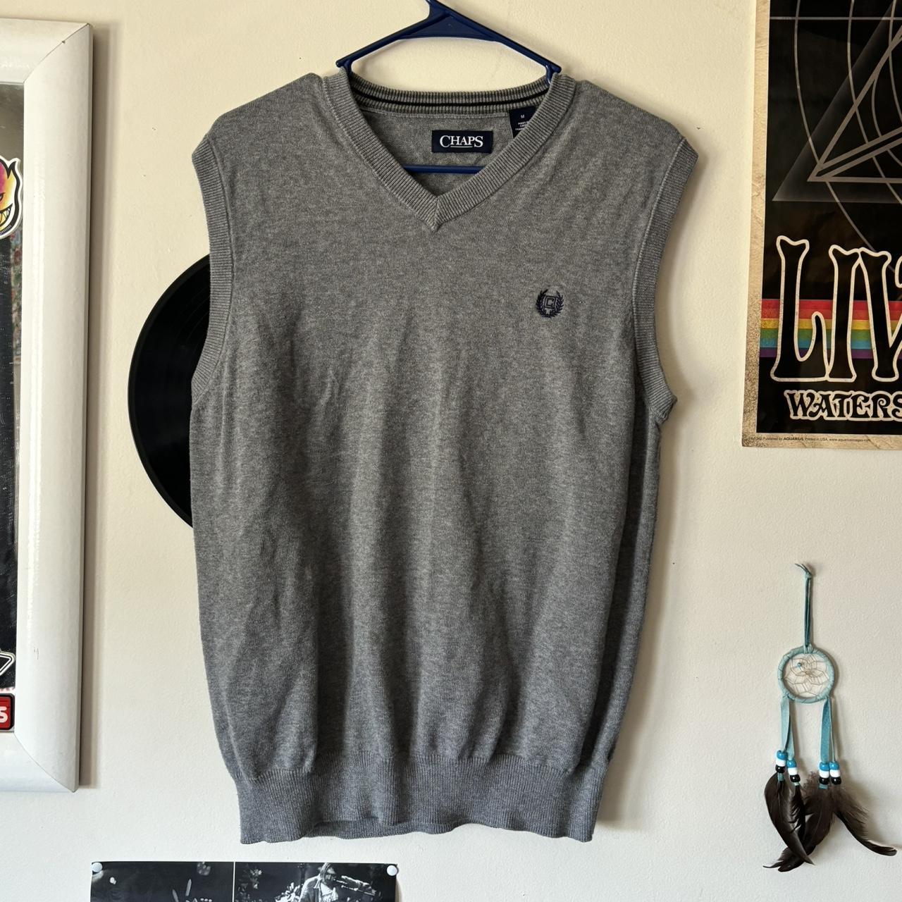 Grey Chaps sweater vest | Depop