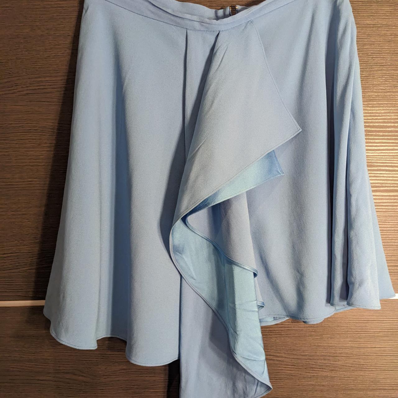Reiss Blue Short Skirt with a frill - UK... - Depop
