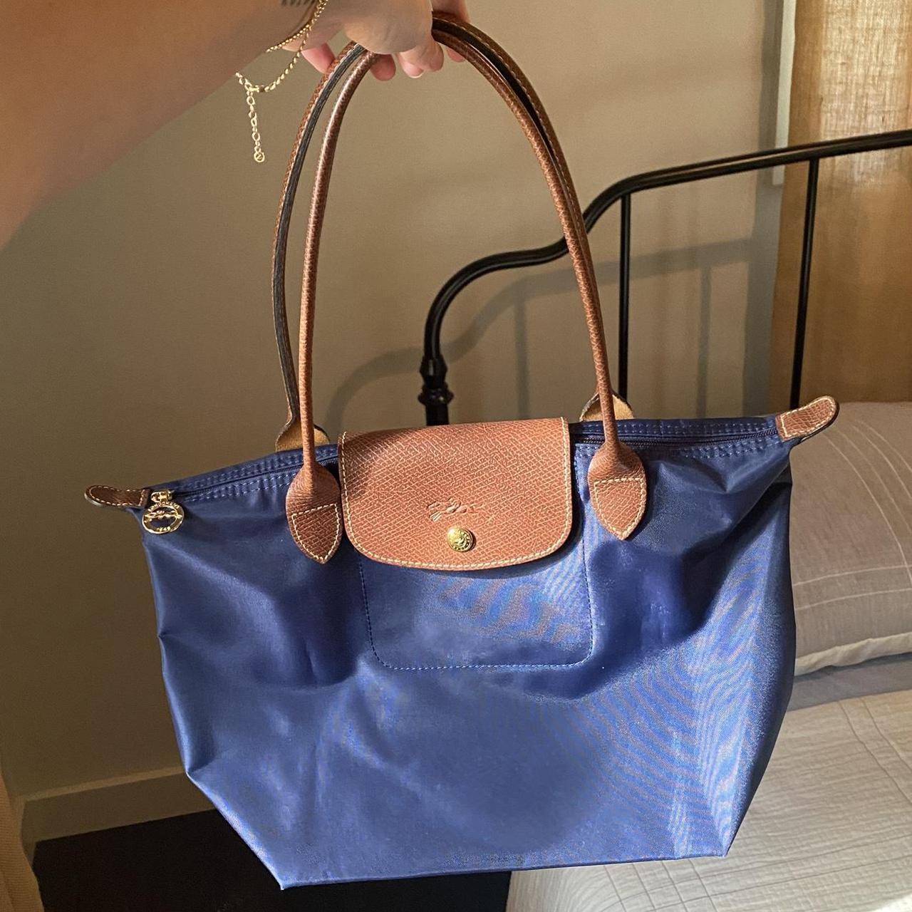 LONGCHAMP Le Pilage medium tote bag in Navy. Great... - Depop