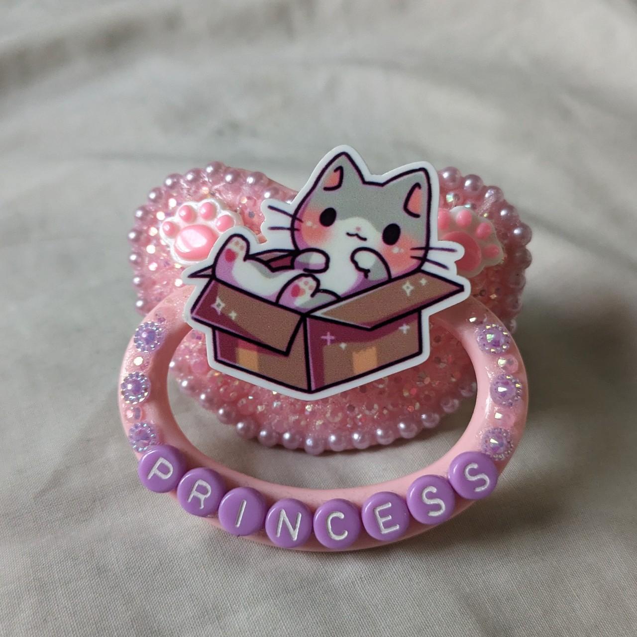 Adult Pacifier "princess" with paw embellishments... - Depop