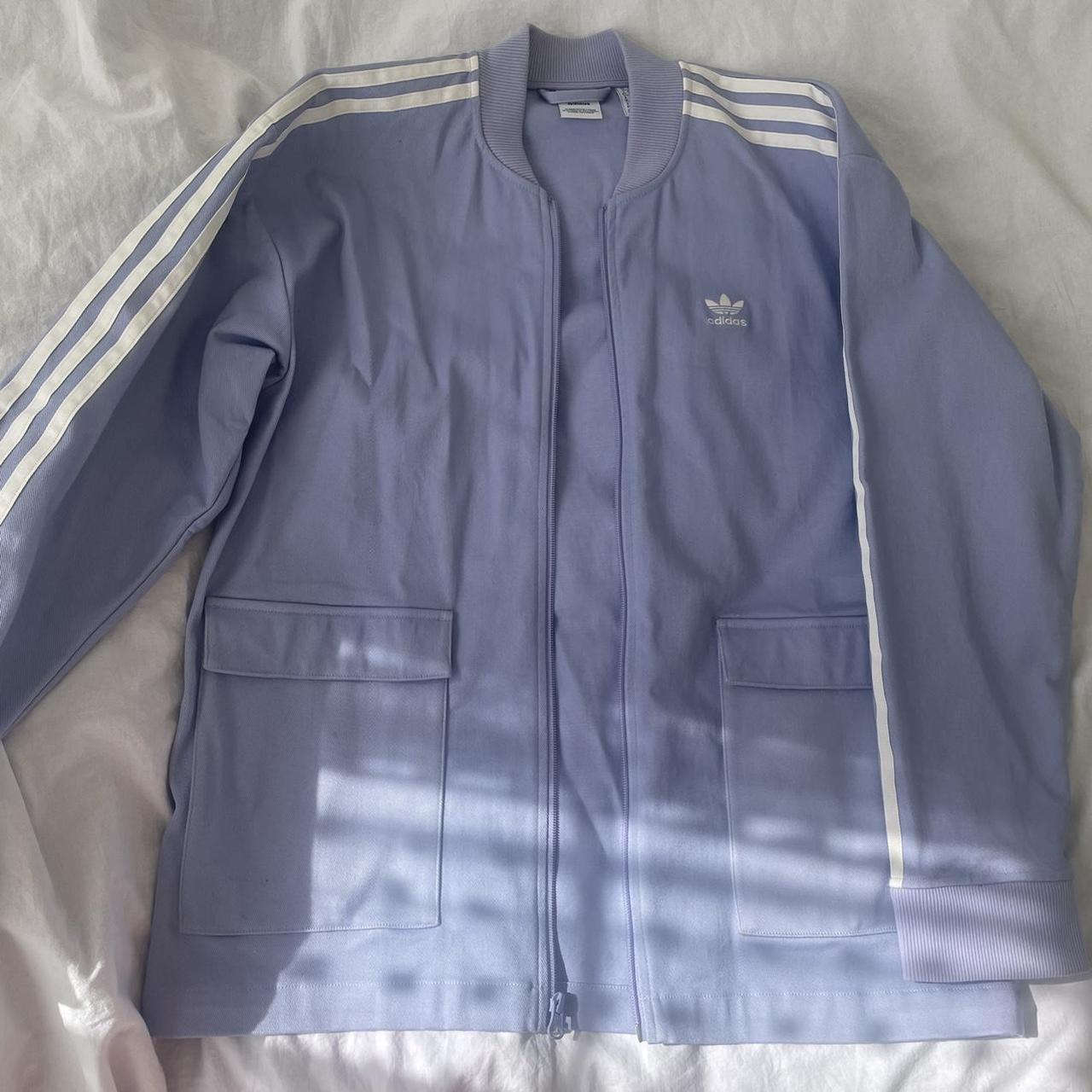 Adidas Purple Jacket painted a dragon on the back... - Depop