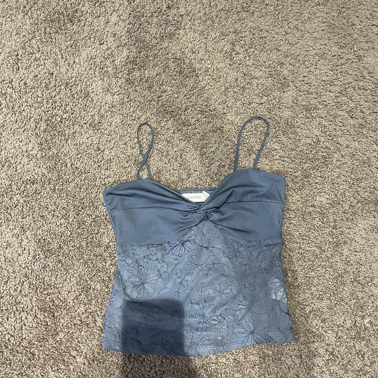 Glassons lace blue top Size: xs | Depop