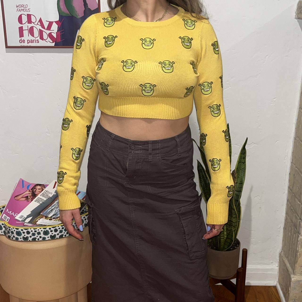 RARE Jeremy Scott SHREK sweater Covered in... - Depop