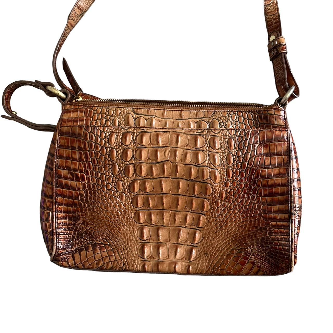 Vintage Brahmin Crocodile Skin Crossbody Bag... - Depop