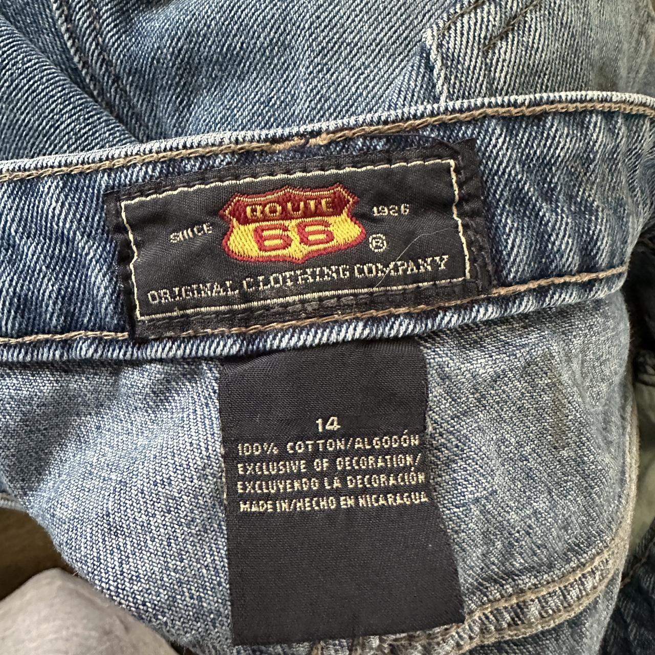 Y2K Route 66 denim shorts. Good condition. Size 14.... - Depop