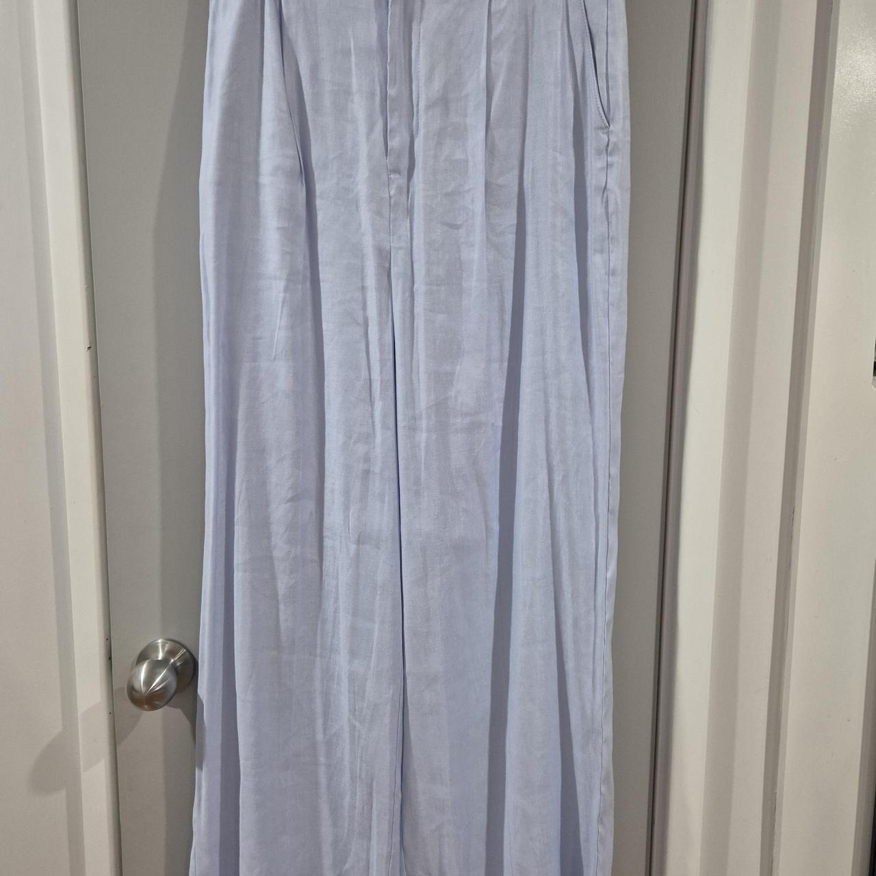Preview (Target) Light blue linen wide leg pants... | Depop
