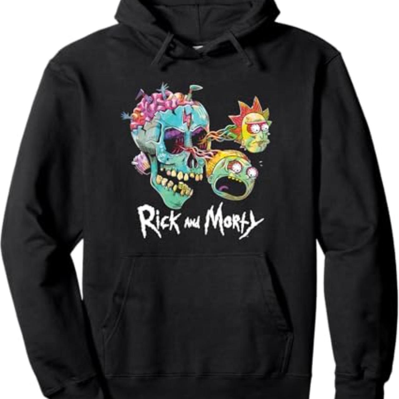 Rick And Morty Psychedelic Art Skull Monster Logo... | Depop