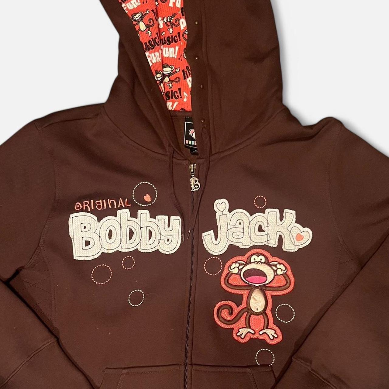Brown Bobby Jack zip up hoodie #kidcore #Y2K... | Depop