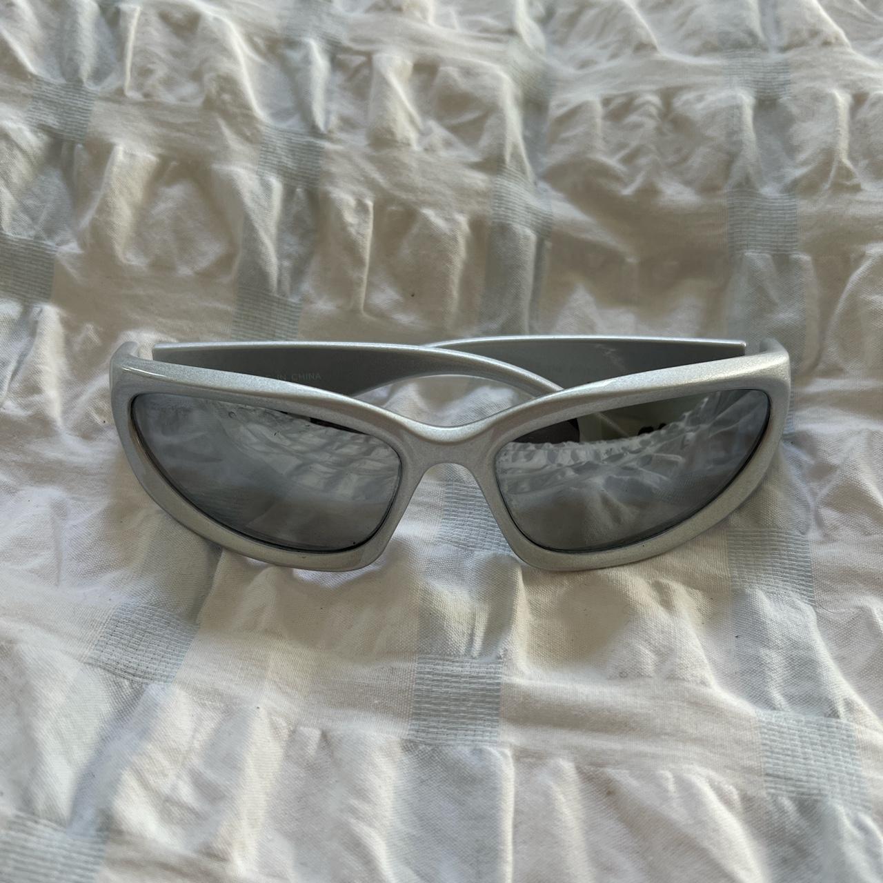 Festival Y2K Grey Glasses - Depop