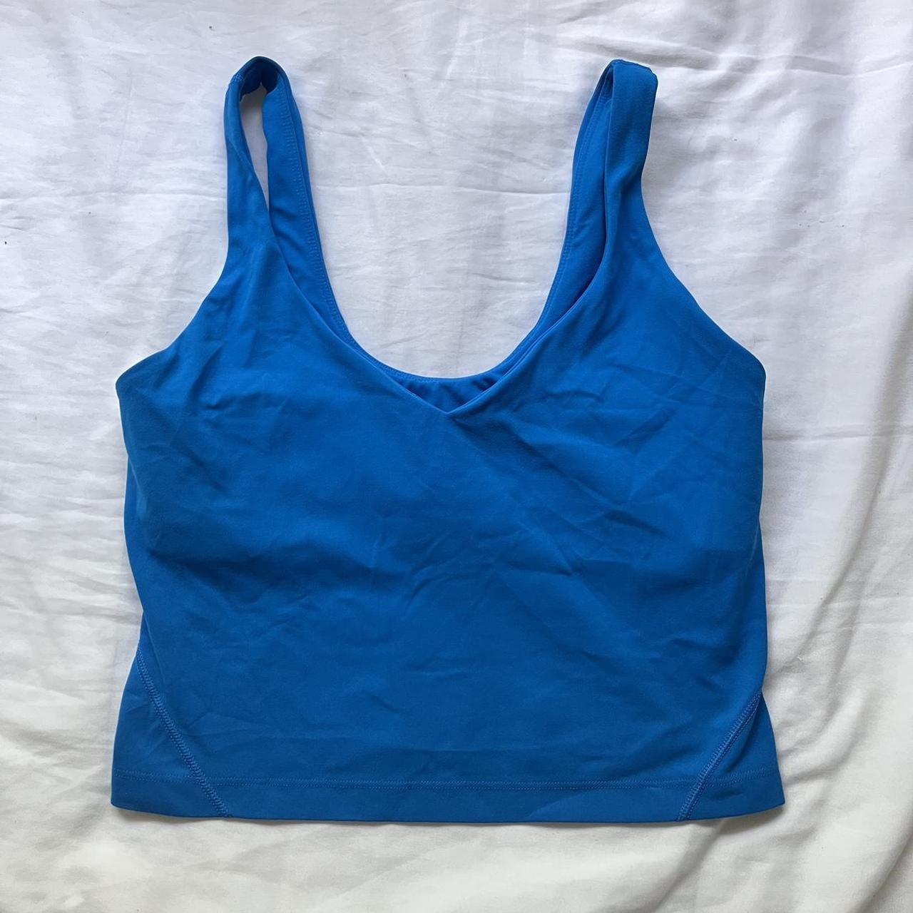Lululemon blue align tank top size:6 perfect... - Depop