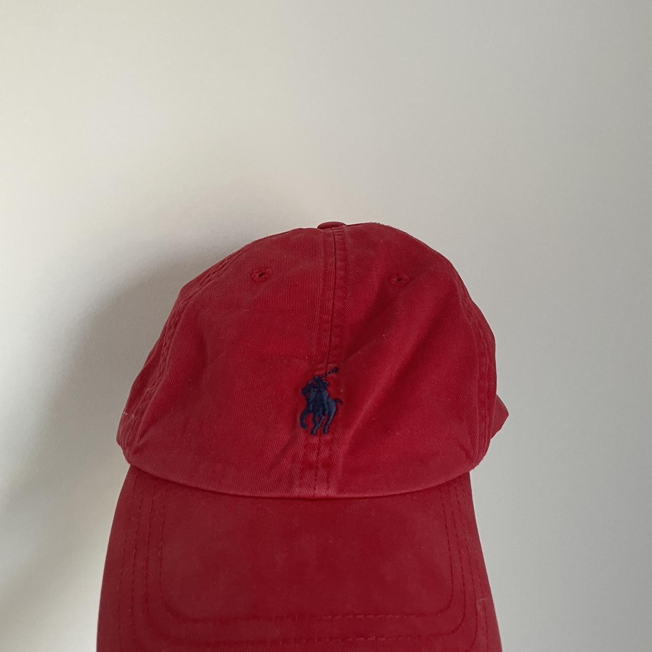 red polo cap open to offers - Depop