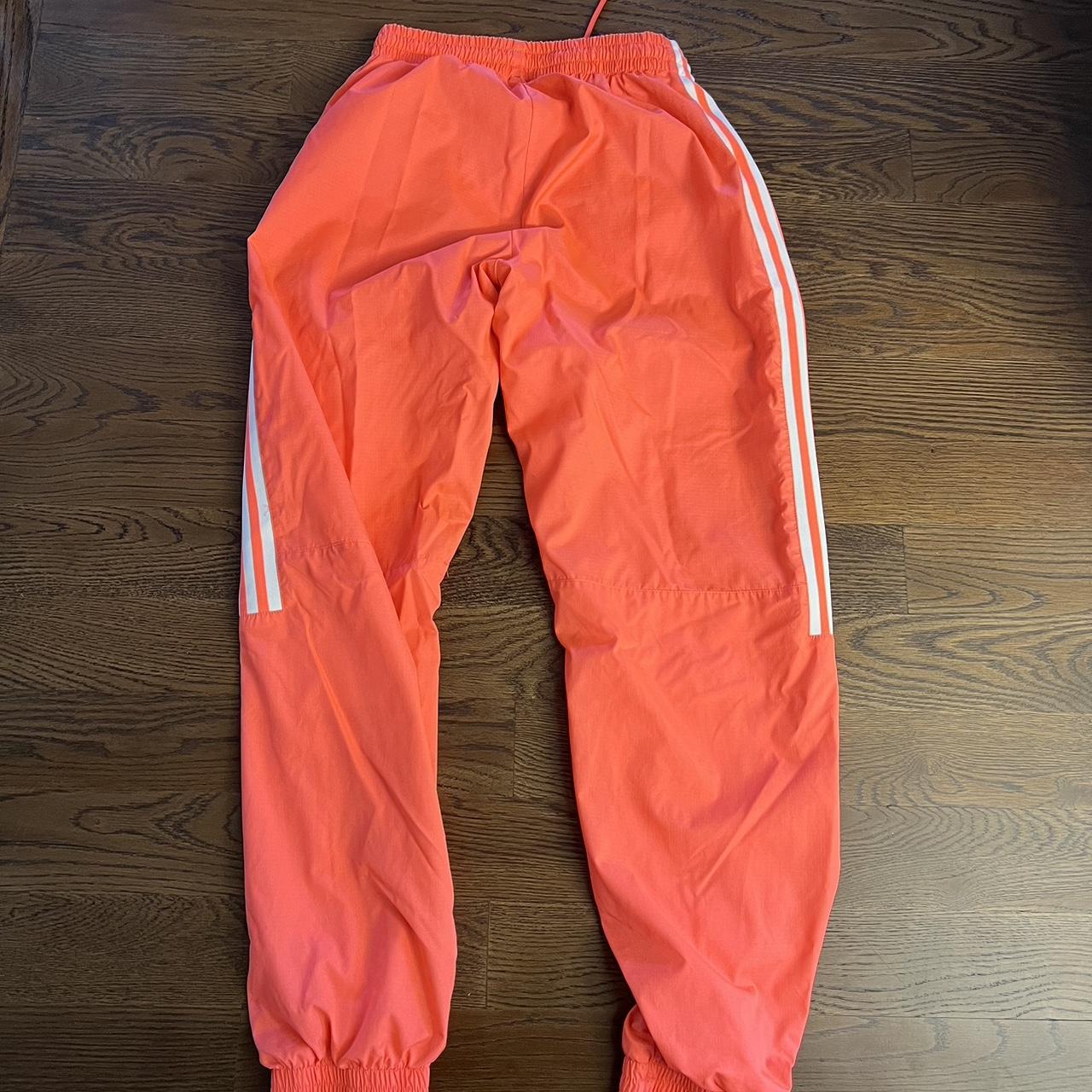 Adidas Neon Pink pants Size medium Small stain on... - Depop