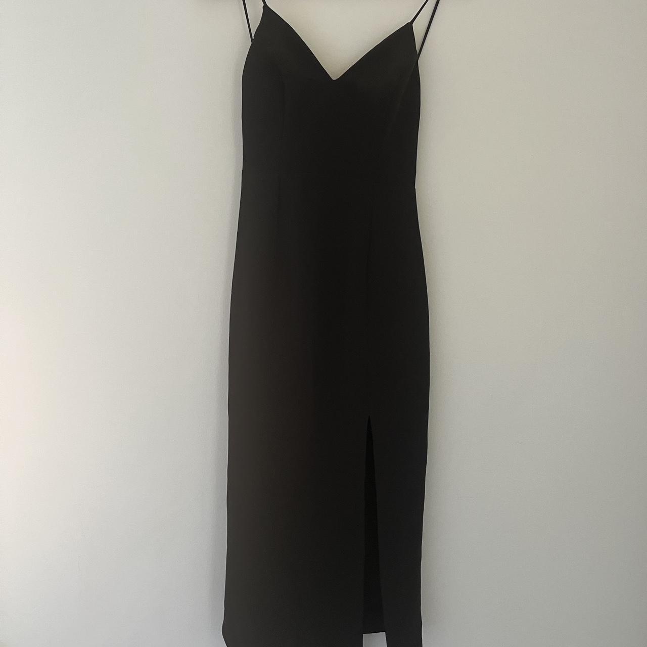 Shona Joy Midi Dress Black fitted midi dress with... - Depop