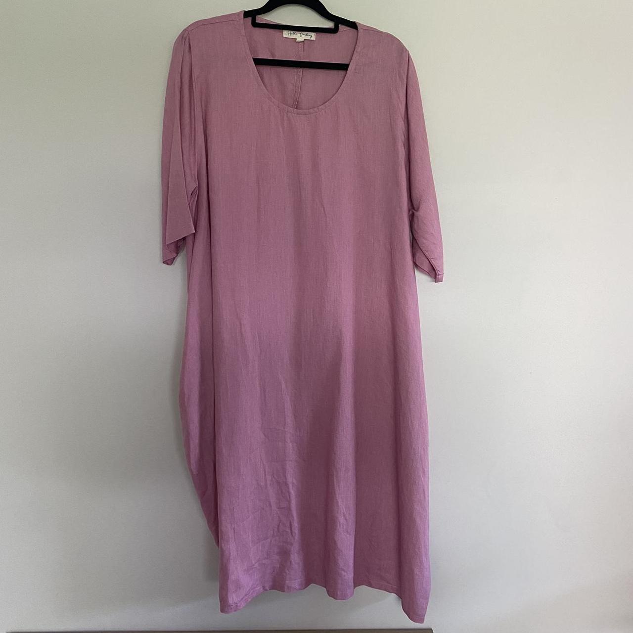 Hello Darling brand pink dress. Beautiful linen... - Depop