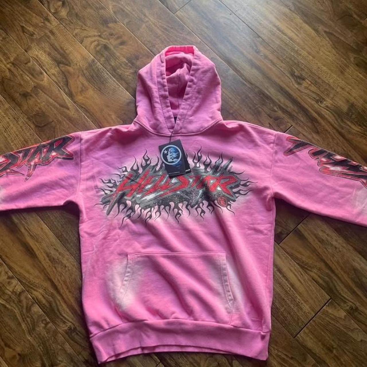 Pink hellstar hoodie Brand new Size:L - Depop