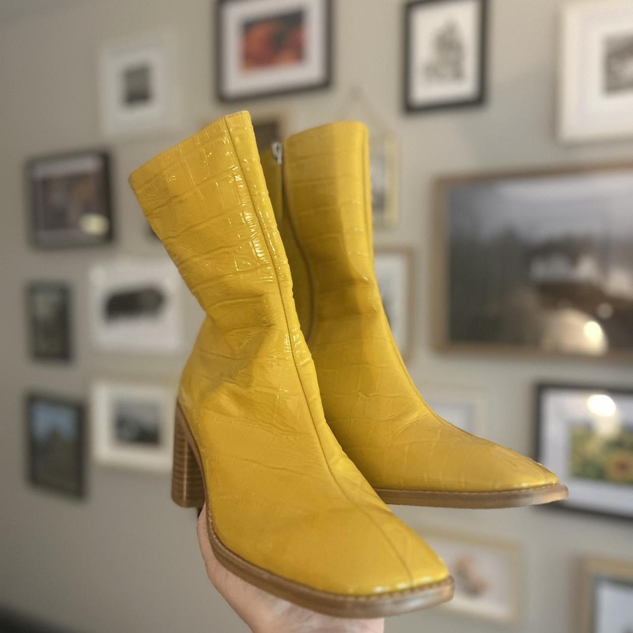 Intentionally Blank faux 🐊 boots size 11 (fits more... - Depop