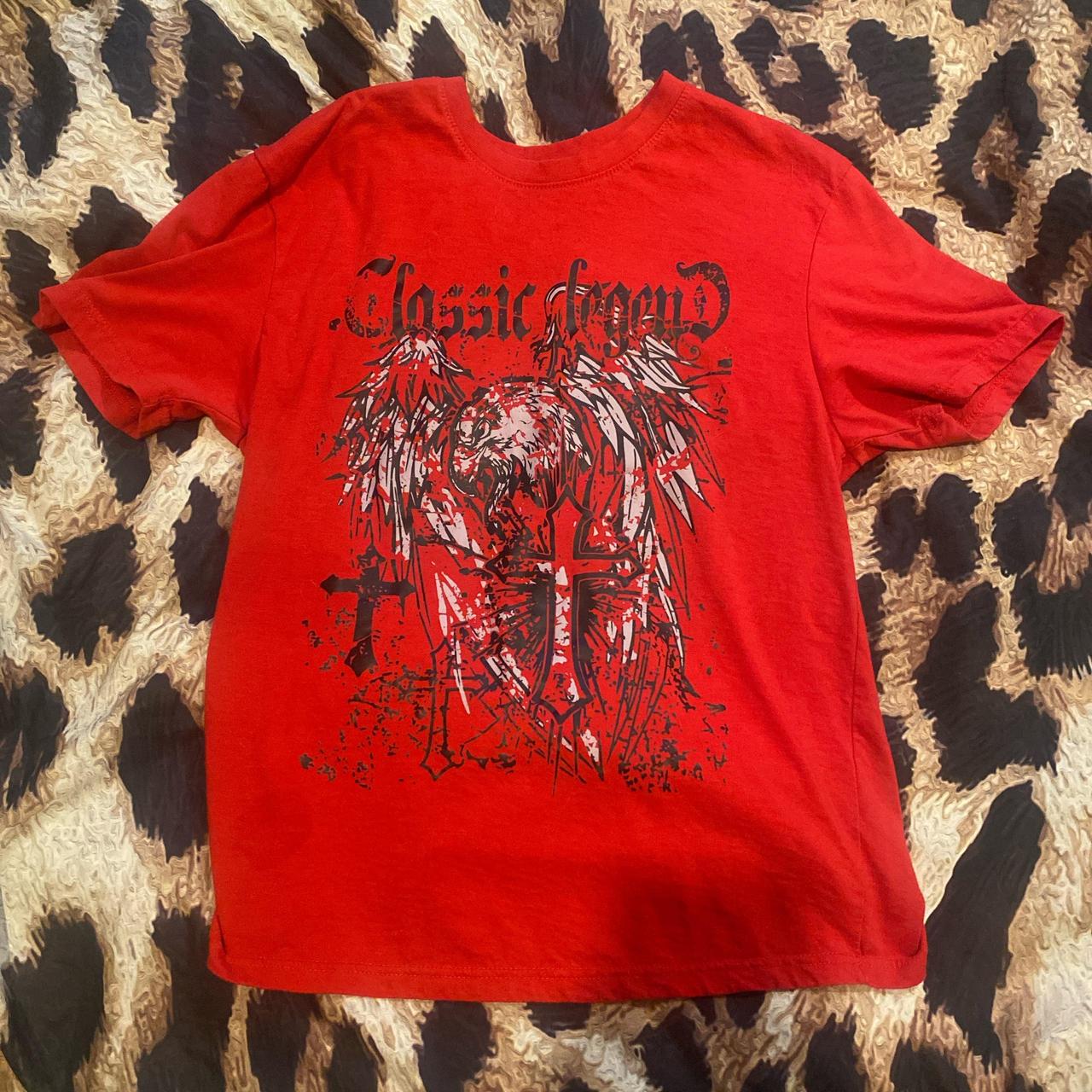 red yk2 eagle cross t shirt #yk2 #cross | Depop