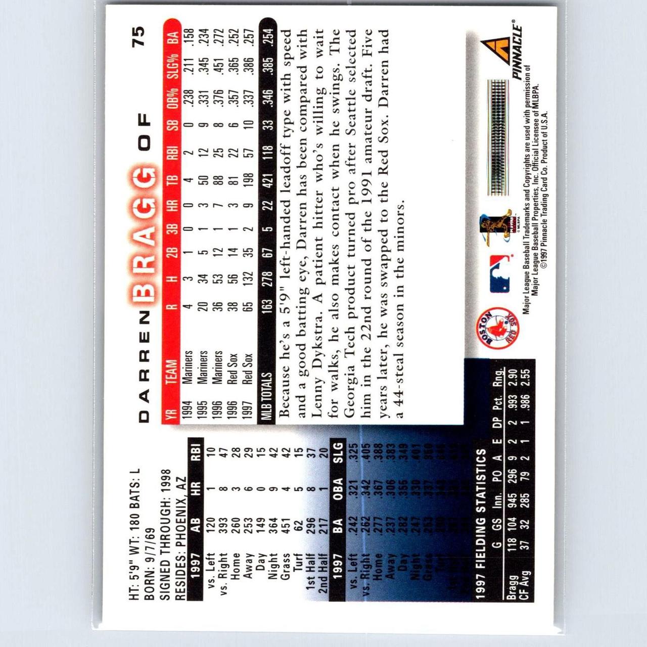 Item: 1998 Score Baseball Darren Bragg #75 Boston... | Depop