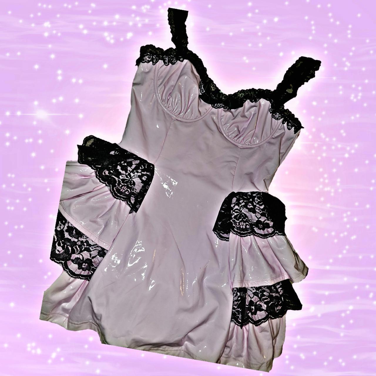 DOLLSKILL WIDOW 'PLASTIC SPIRIT' PINK TIERED VINYL... | Depop