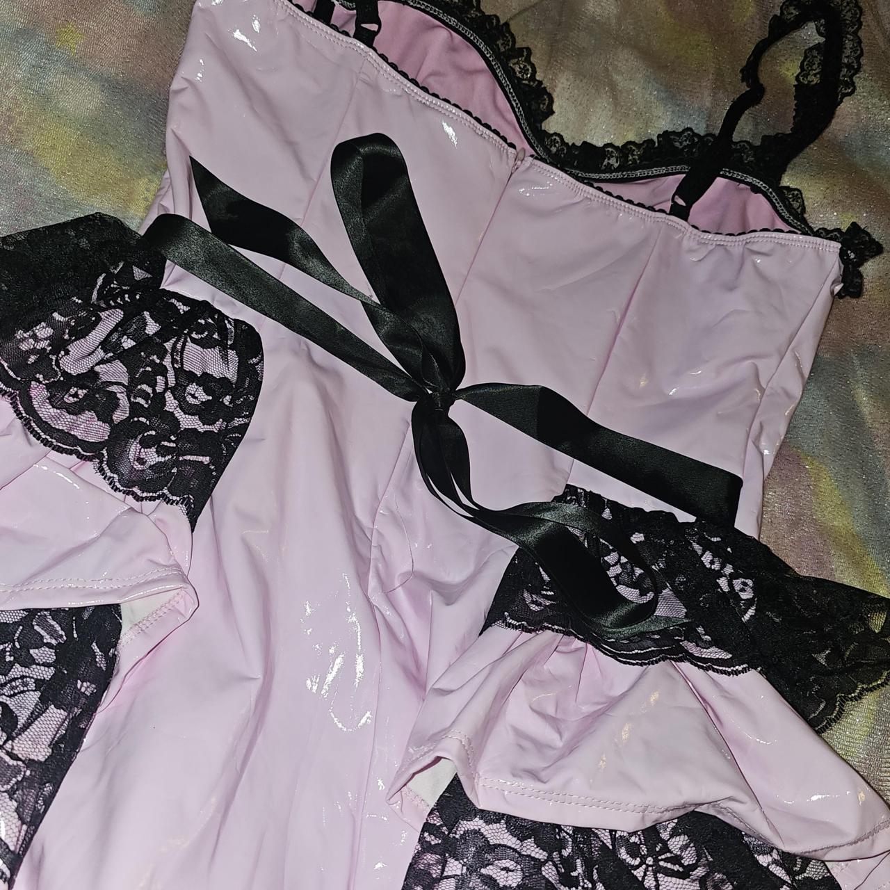DOLLSKILL WIDOW 'PLASTIC SPIRIT' PINK TIERED VINYL... | Depop