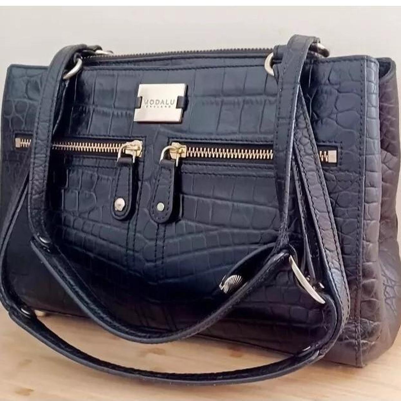 Modalu shoulder bag. Crafted from high-quality black... | Depop