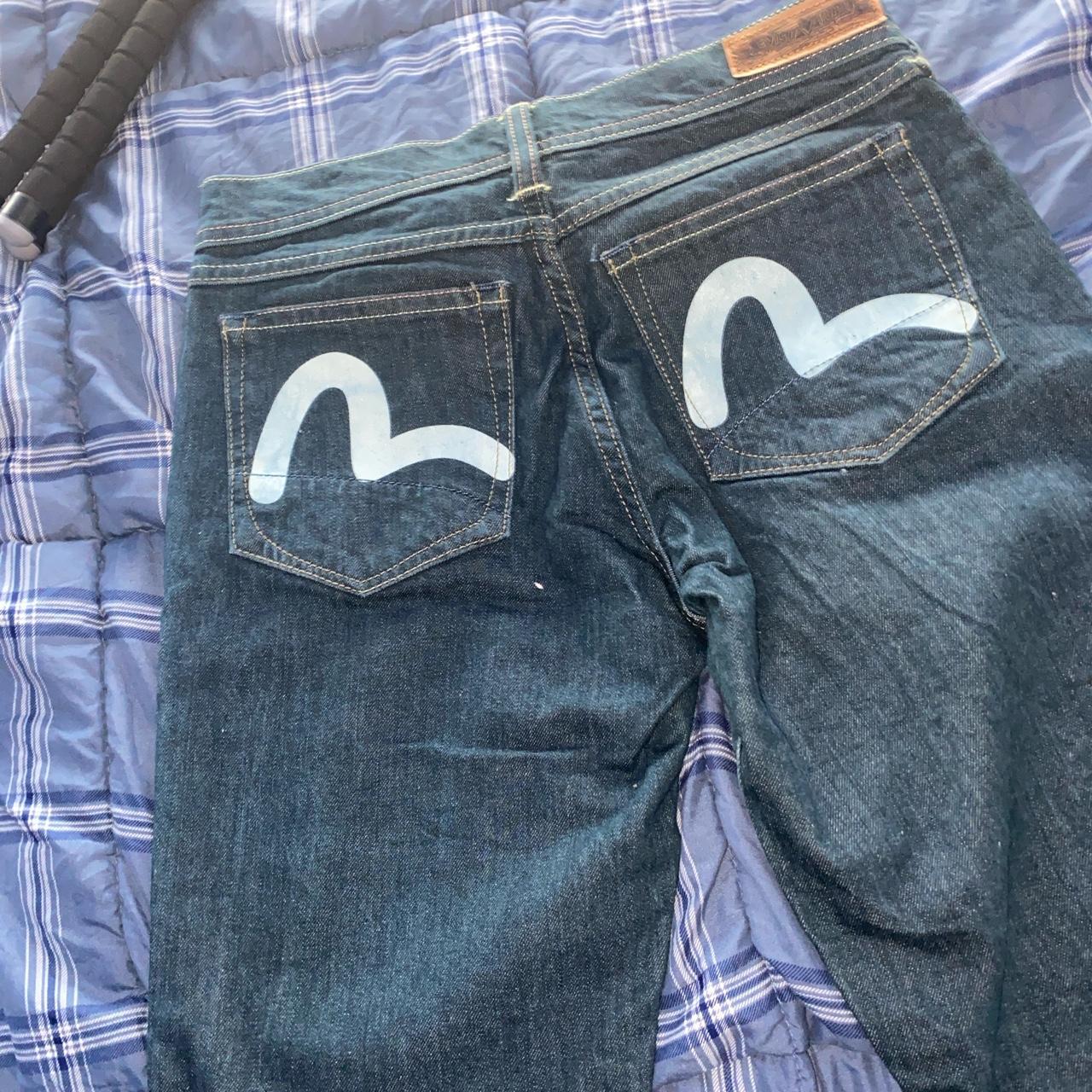 Evisu x Puma jeans Size: 26x32 THESE ARE SLIM FIT... - Depop