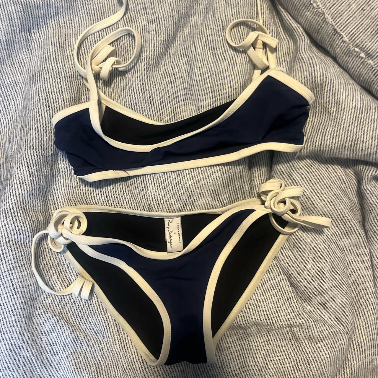Viral solid and striped coastal granddaughter bikni!... - Depop