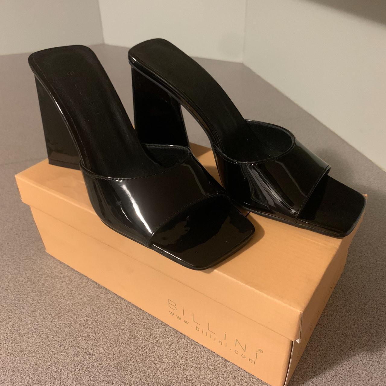 Brand new Billini "Quinn" mules in patent black -... - Depop