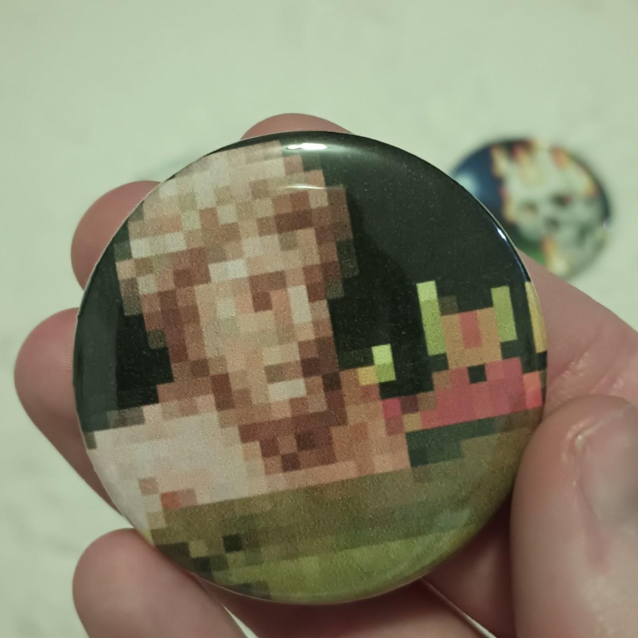 Minecraft painting 44mm pin #minecraft... - Depop