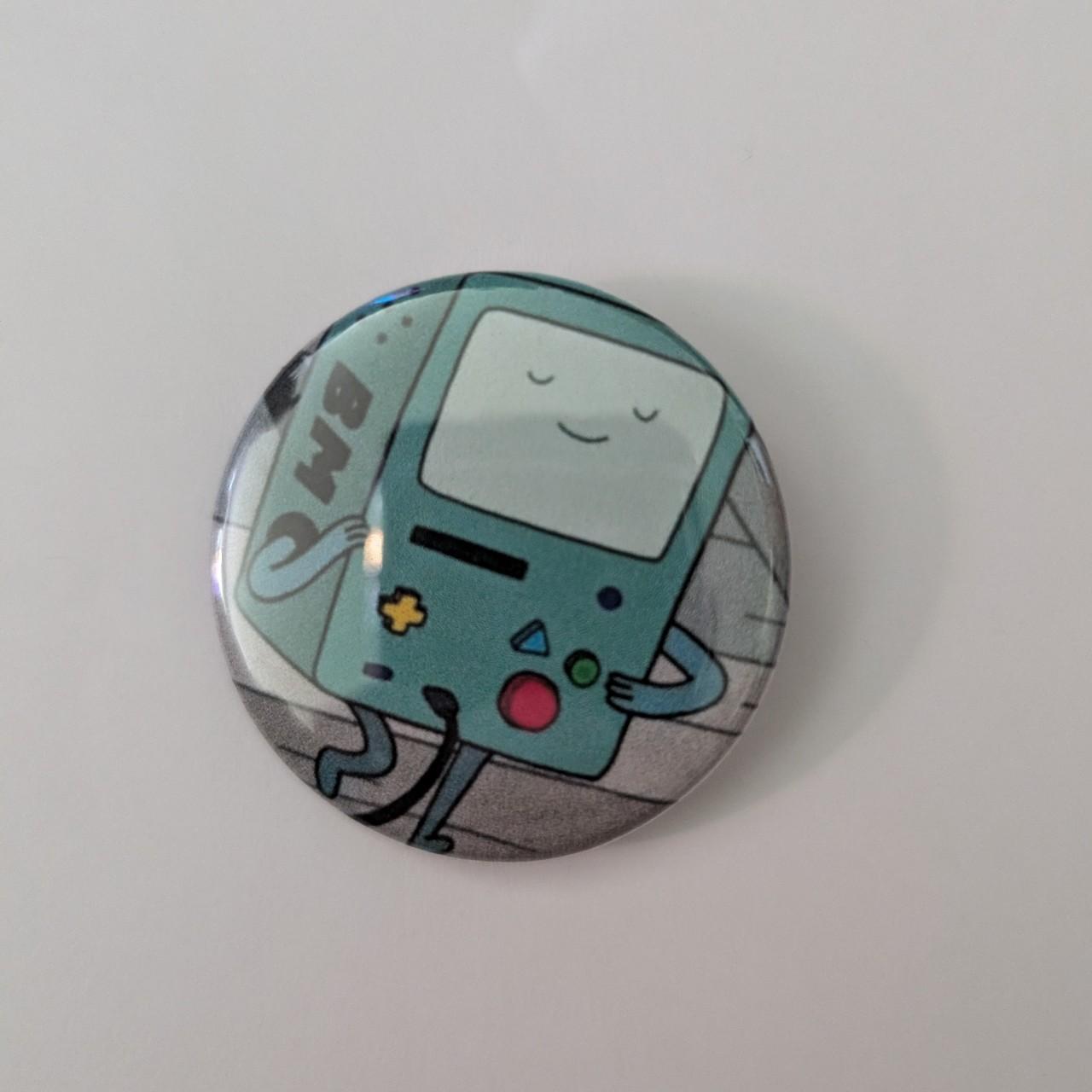 Adventure time BMO button pin 44mm... - Depop
