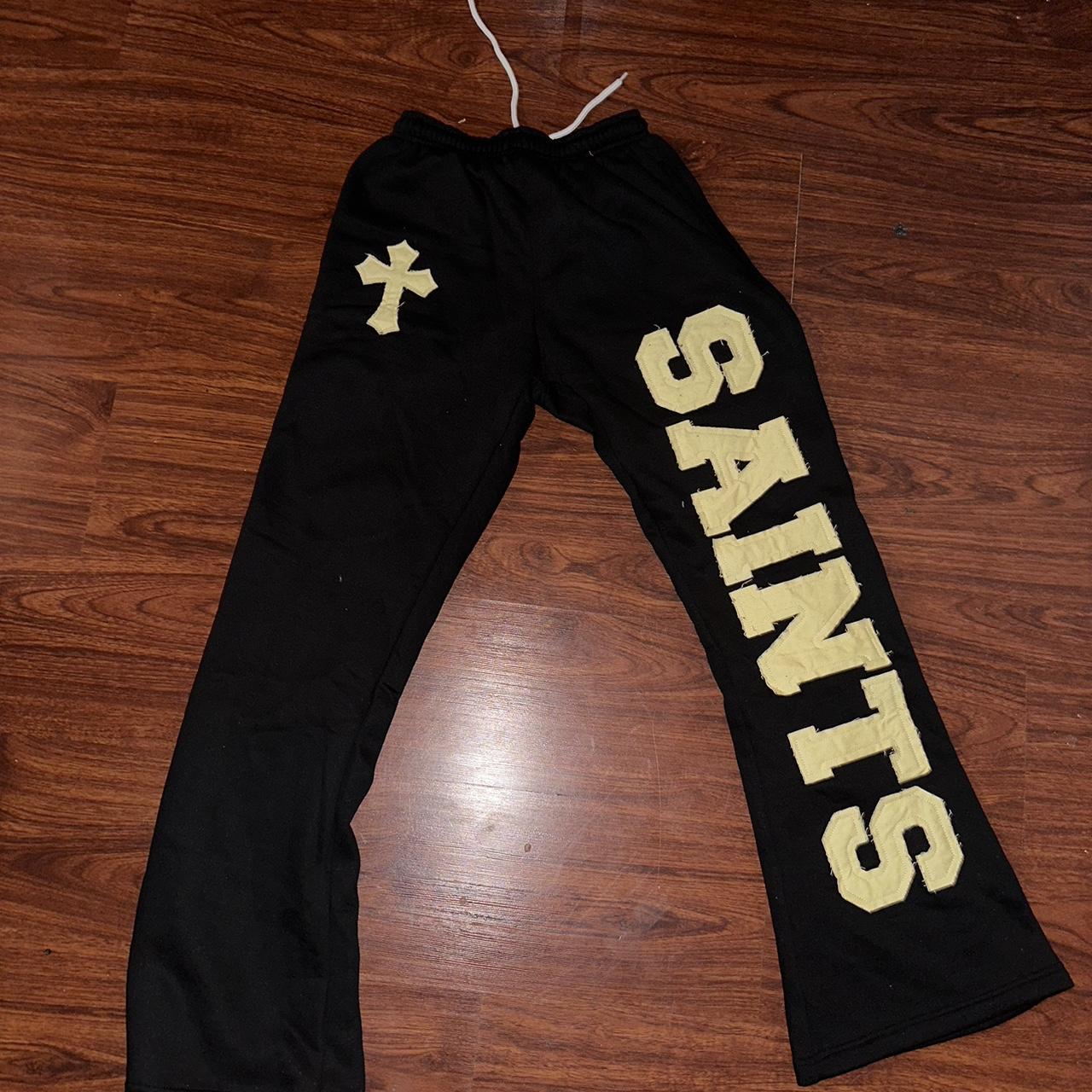 saints flared sweats ️ size large - Depop