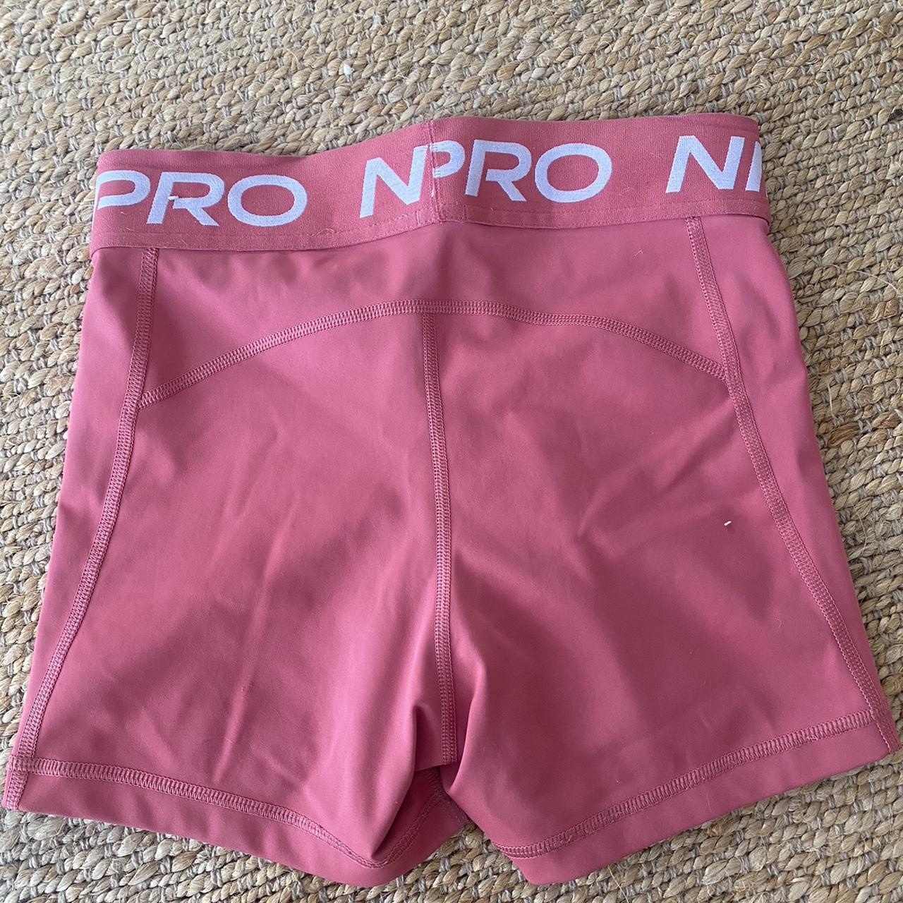 Pink Nike Pro Shorts activewear, sports, bike... - Depop