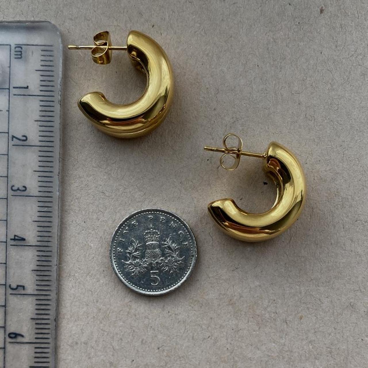 Wolf&Badger gold tone mini hoop earrings Brand new... - Depop