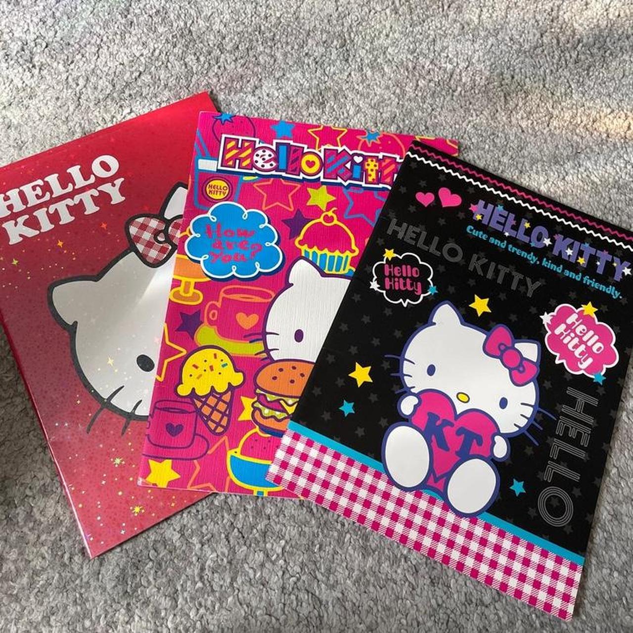 Hello Kitty multi-coloured notebooks - 3 x A4... - Depop