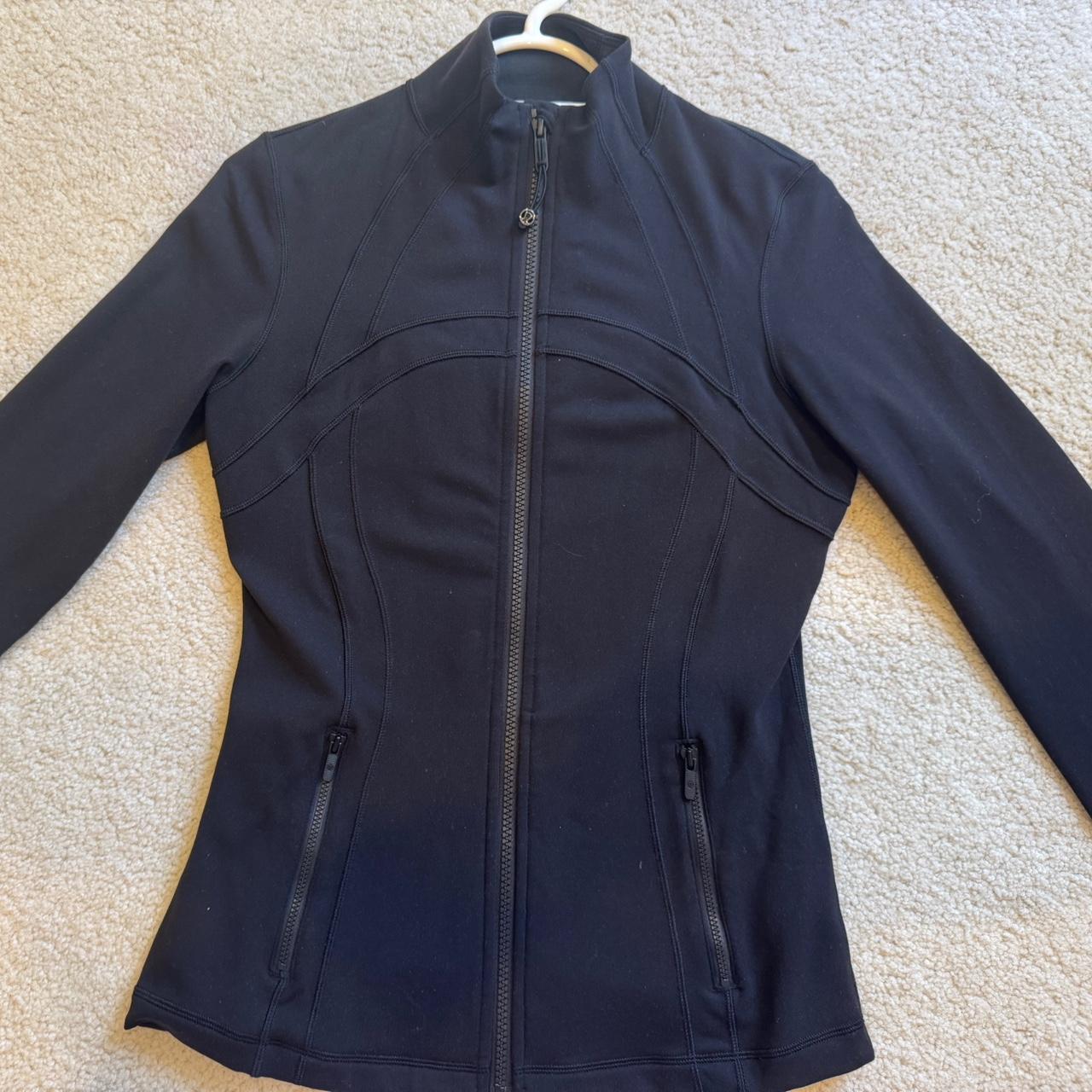 Size 6 Lululemon black define jacket! Lightly worn. - Depop