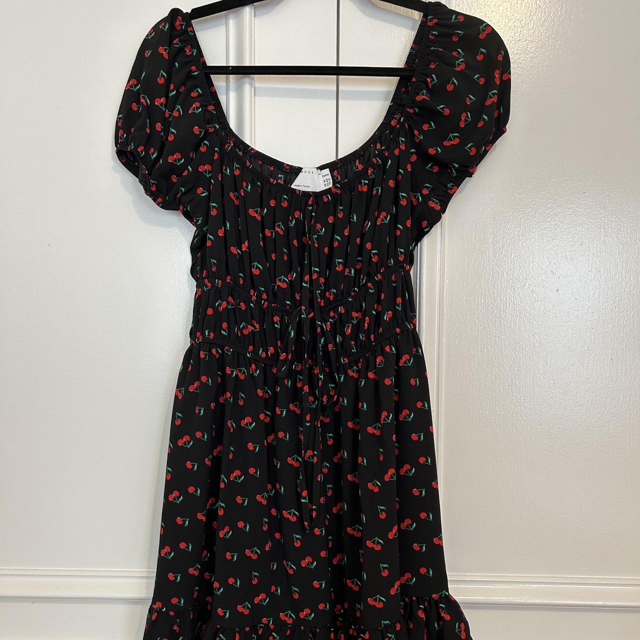 ASOS Design cherry milkmaid dress - Depop