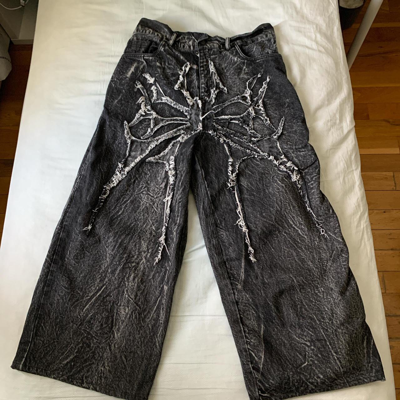 Pholoh spider troupe jeans Brand new, medium, fits... | Depop